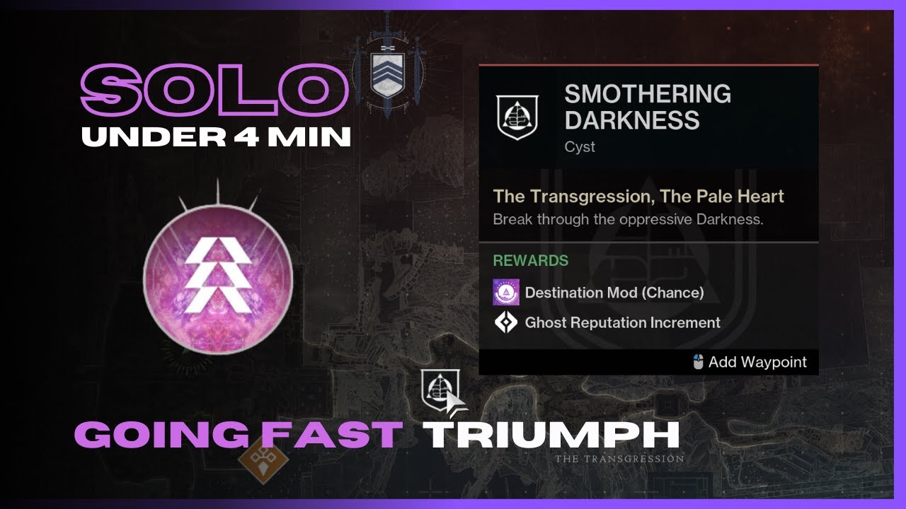 Smothering Darkness Trial Cyst Under 4 Minutes - Prismatic Hunter ...