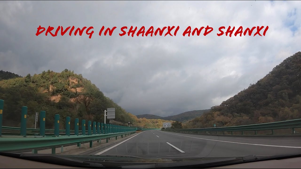 (HD)Driving at the border of Shaanxi and Shanxi,China on Oct 16,2019 ...
