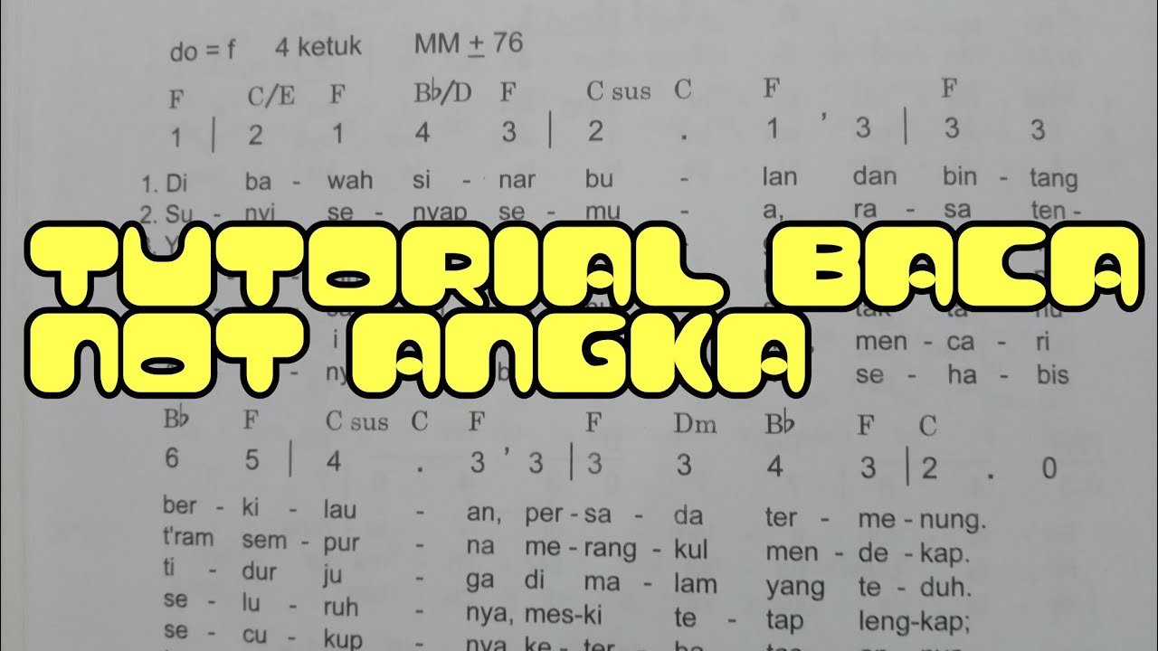 Cara Baca Not Angka - KJ 29 || Tutorial Baca Not Angka - YouTube
