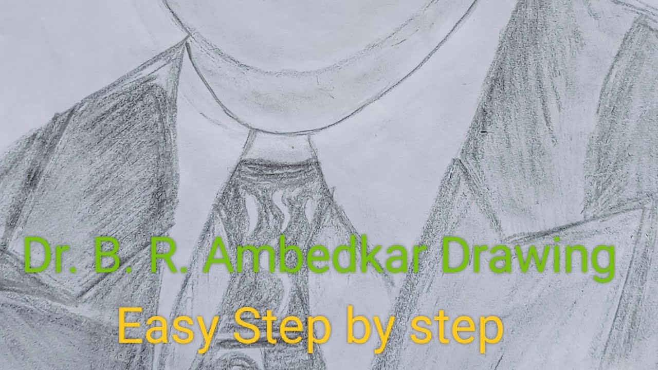 Dr. B. R. Ambedkar Drawing | How to draw Dr. Ambedkar | Ambedkar ...