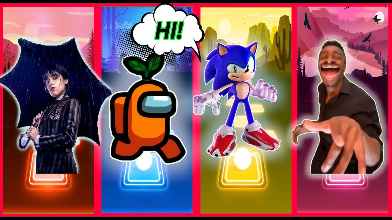 Wednesday Adams VS Among Us VS Sonic prime VS That one guy Tiles hop ...