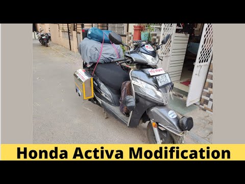 Side Storage Box Fit in Activa | How to Modify Activa for a Long Ride ...