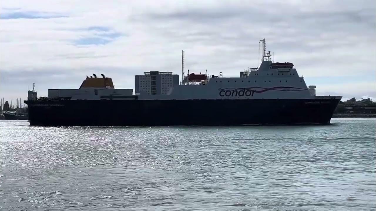 Condor ferries Commodore Goodwill Arriving into Portsmouth Hampshire England Monday 5th August ...