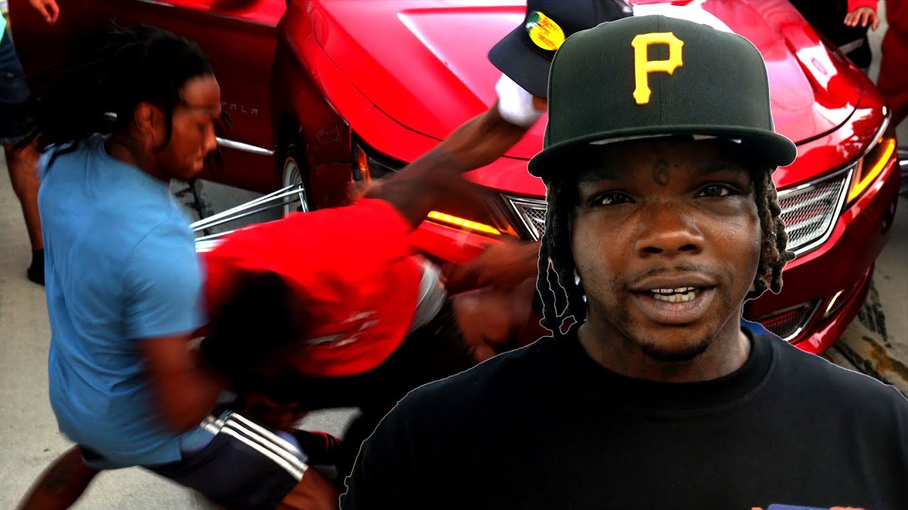 Northside Houston Slab Block Party Ends In Fight - YouTube