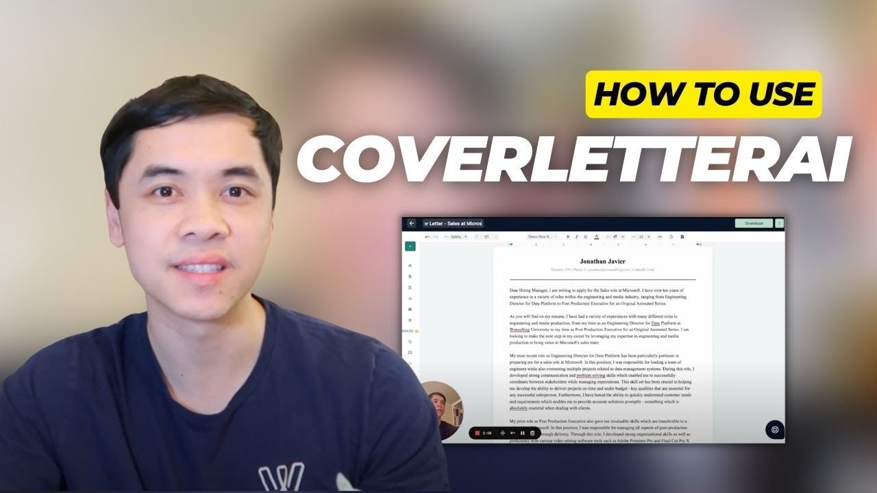 CoverLetterAI Tutorial | WonsultingAI - YouTube