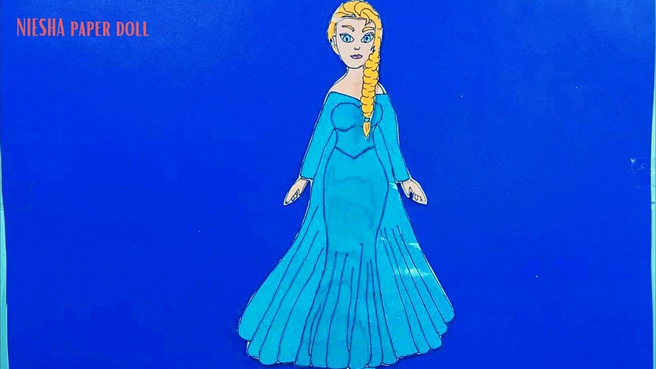How to make paper doll dress | Paper dolls fashion | Elsa Frozen ...