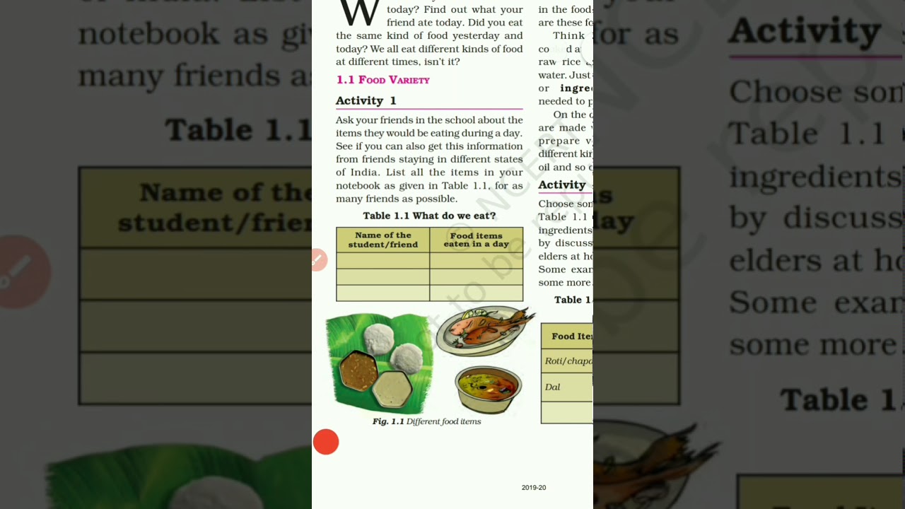 NCERT Class -6 Science Chapter 1 Food : From Where it Does Come from ...
