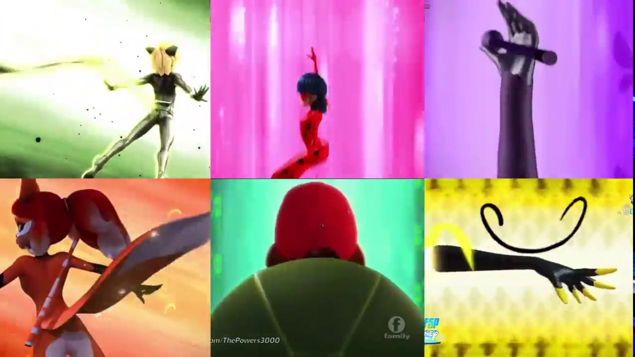 Miraculous Ladybug: Todas las Transformaciones - YouTube