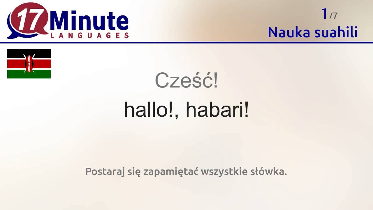 Nauka suahili (bezpłatny materiał video) - YouTube