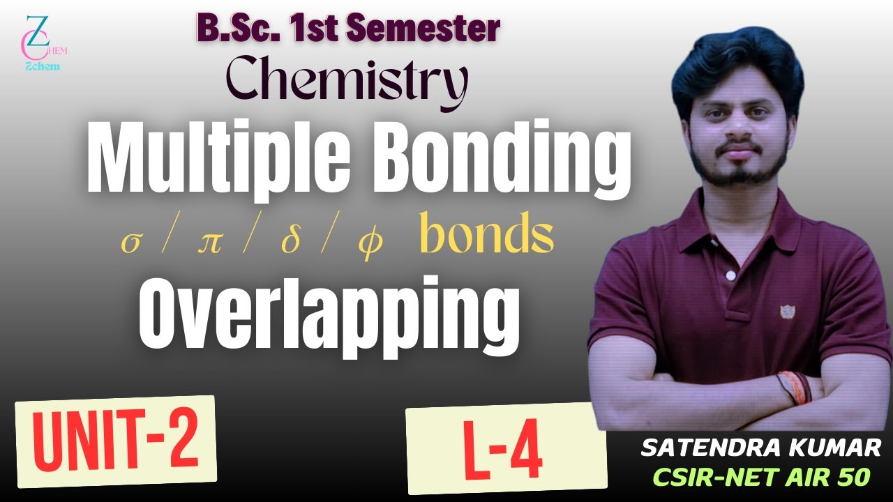 Overlapping of Orbitals & Multiple Bonding | Sigma, Pi, Delta, Phi Bonds Explained | B.Sc 1st ...