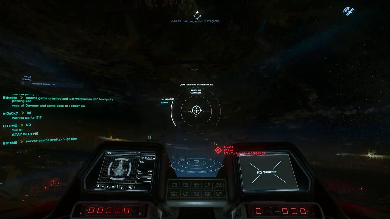 Gladius Warp to Area 18 from Bajini Point Explode in atmosphere. - YouTube