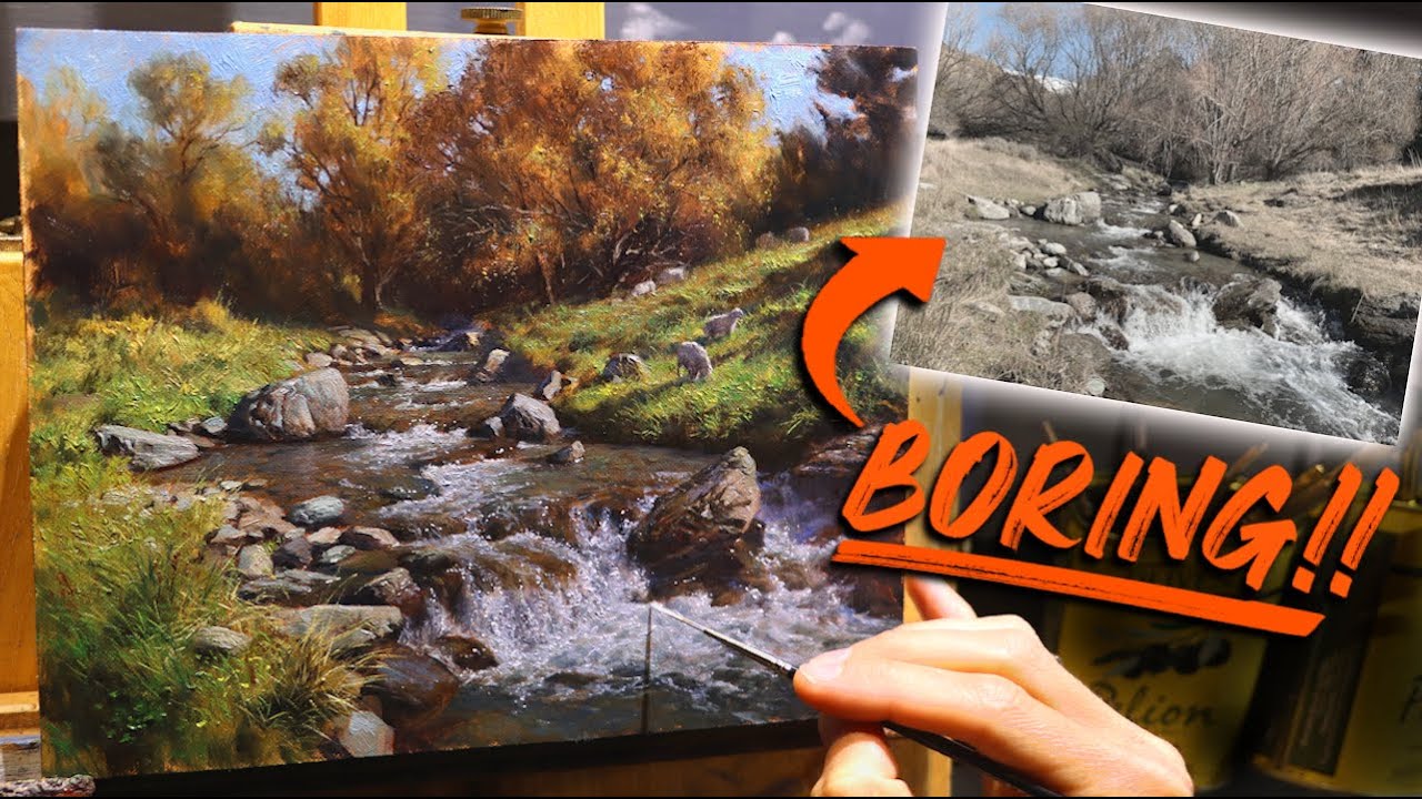 How a BAD photo can ruin your painting! Landscape Oil painting TUTORIAL ...