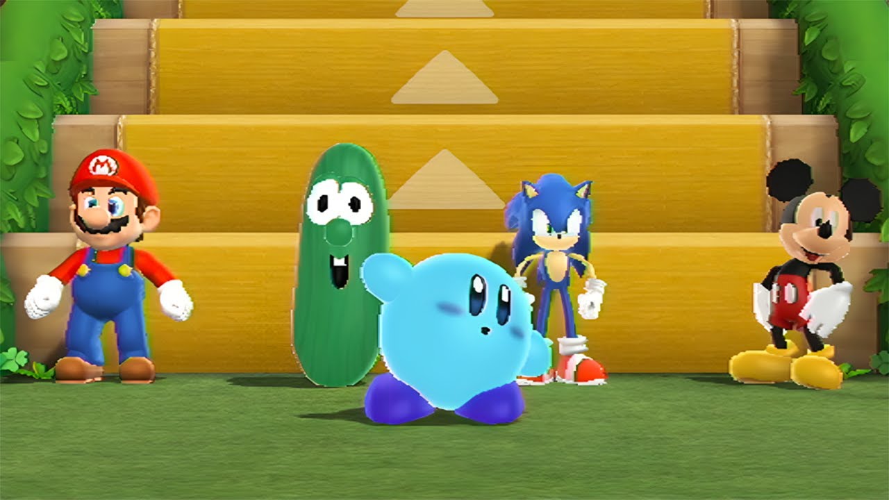 Mario Party 9 Minigames - Mario Vs Larry the Cucumber Vs Sonic Vs ...