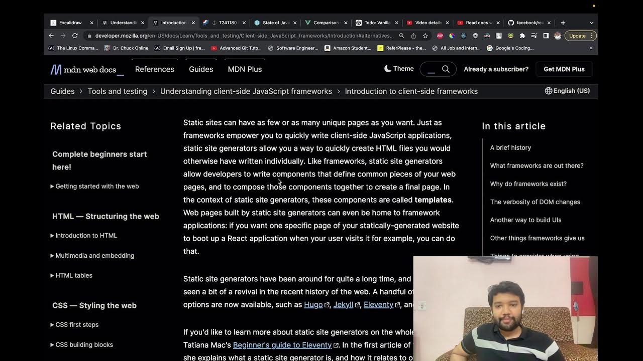 Read docs with Shashtag : JavaScript (MDN) part 16 ( Till Introduction to client-side frameworks ...