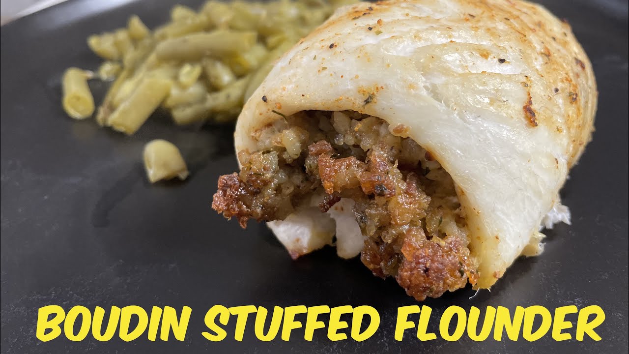 Hook & Cook - Boudin Stuffed Flounder - YouTube