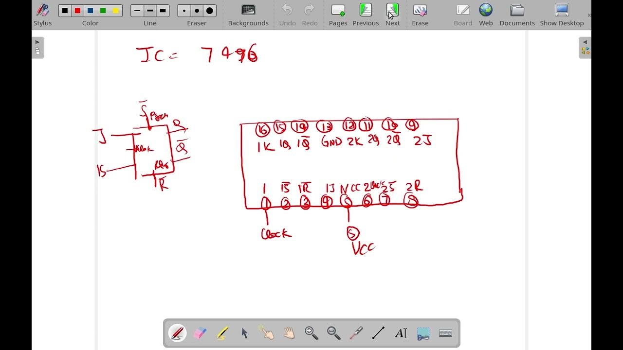 experiment 11 t flip flop 7476 ic - YouTube