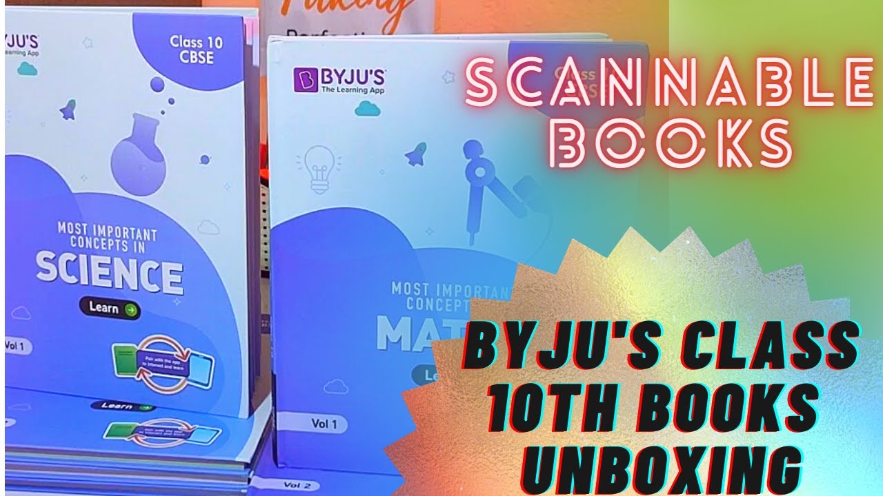 Byjus Class 10th Scannable Books Unboxing | Byjus Study Material in ...