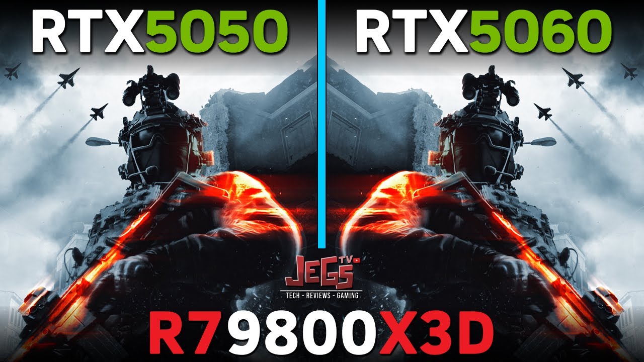 RTX 5050 vs RTX 5060 | Ryzen 7 9800X3D | Tested in 15 games - YouTube