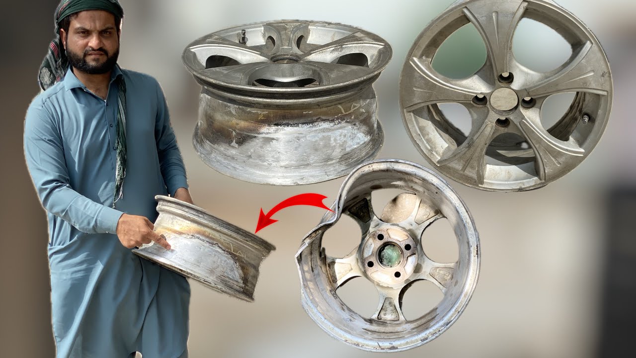 Amazing Technique of Repairing Broken Allory Rim | Restoration Old ...