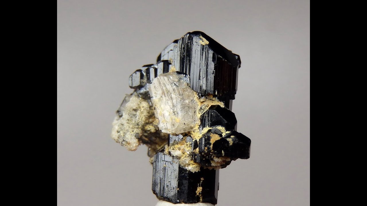 - TOPAZ on TOURMALINE - Namibia, Erongo, Erongo Mountains /black ...