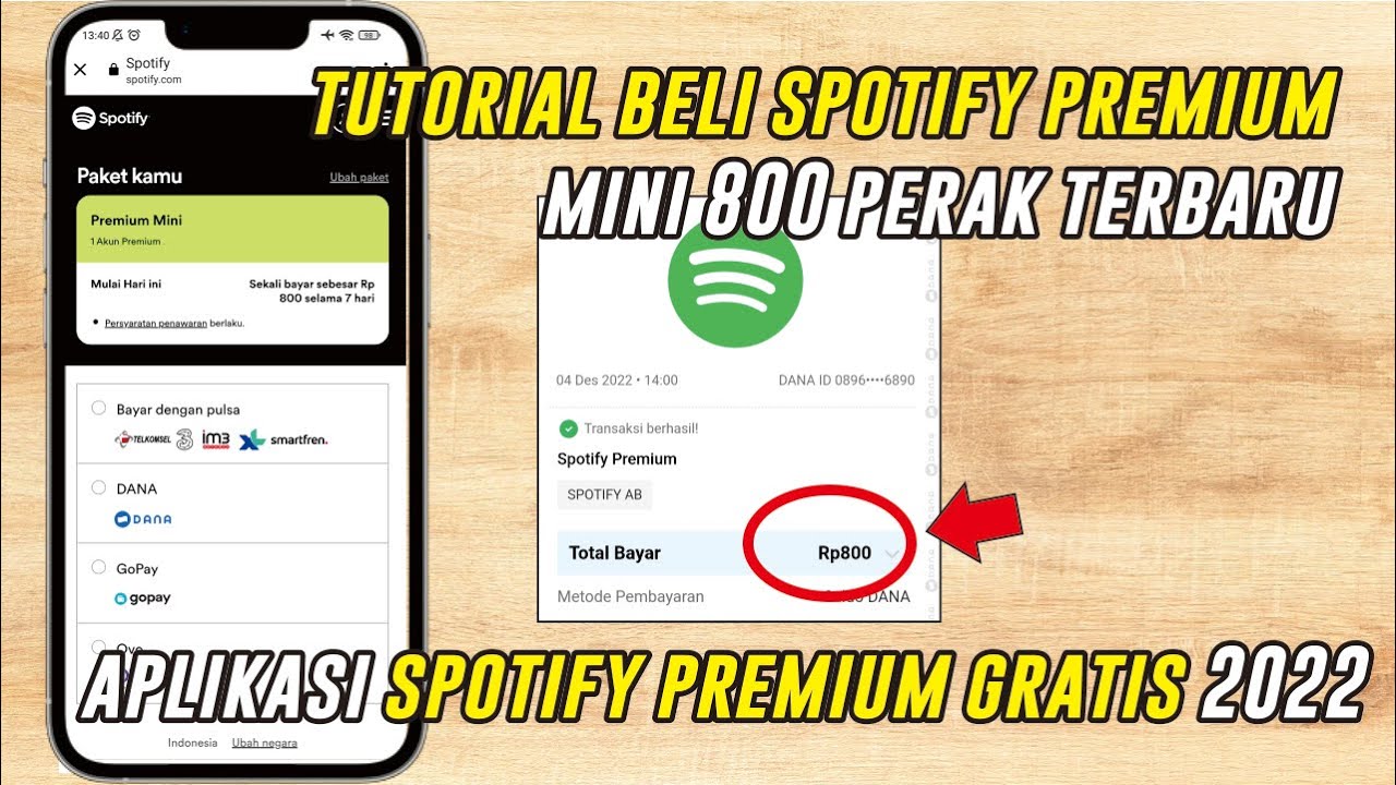 Tutorial Beli Spotify Premium 800 Perak Terbaru | Aplikasi Spotify Premium Gratis 2022 - YouTube