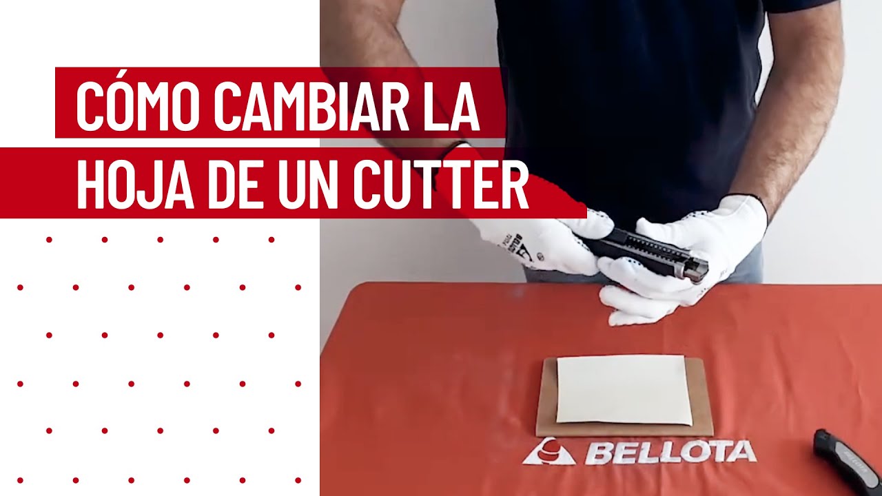Cómo cambiar la hoja de un cutter de Bellota Herramientas - YouTube