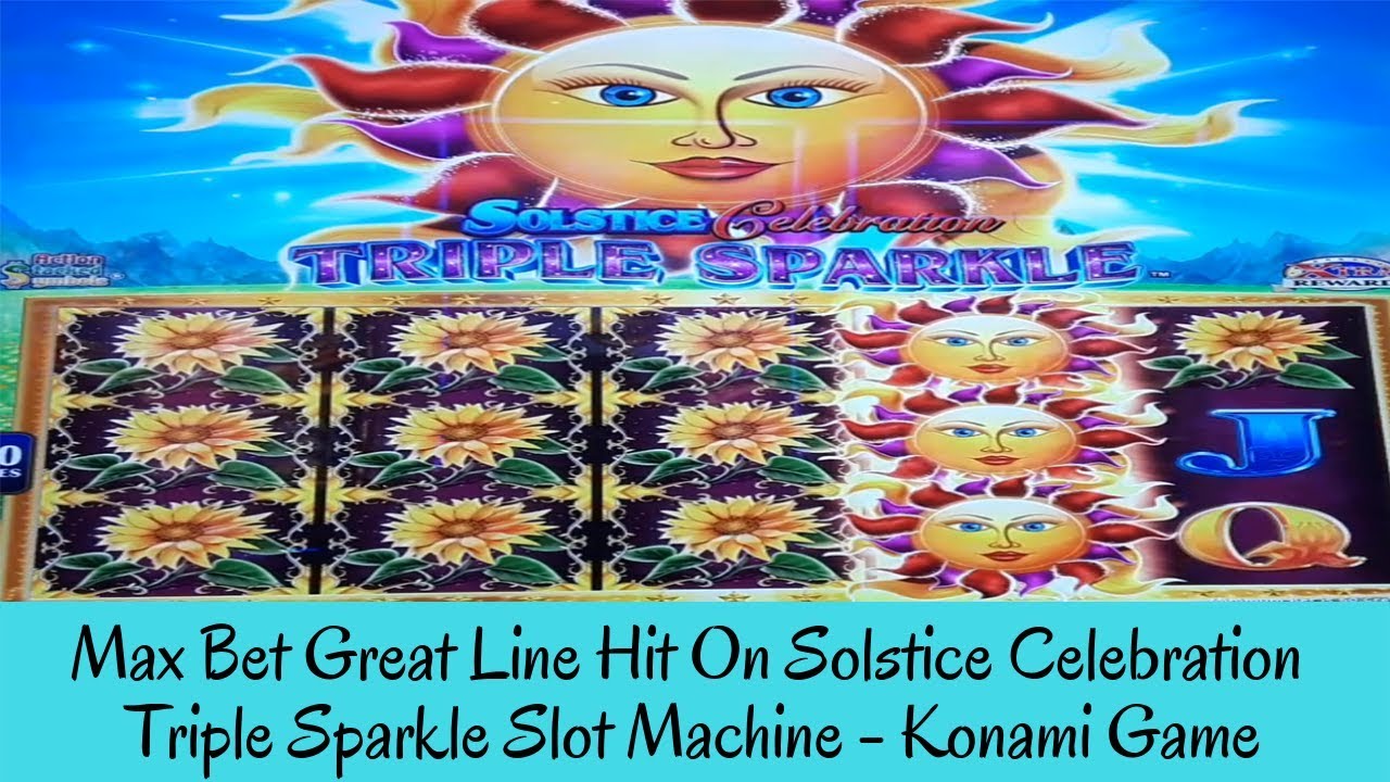 MAX BET GREAT LINE HIT ON SOLSTICE CELEBRATION TRIPLE SPARKLE SLOT ...