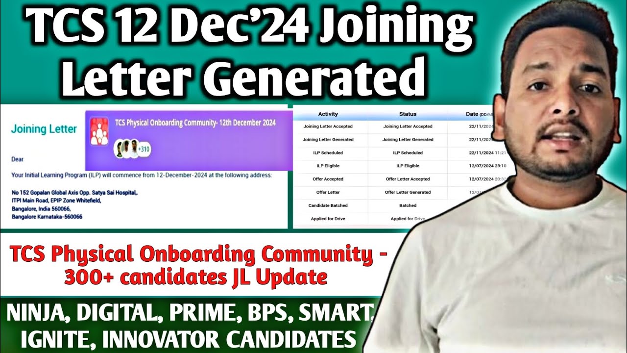 TCS Joining Update | Breaking News | 23+ Candidates JL Generated | 12 ...
