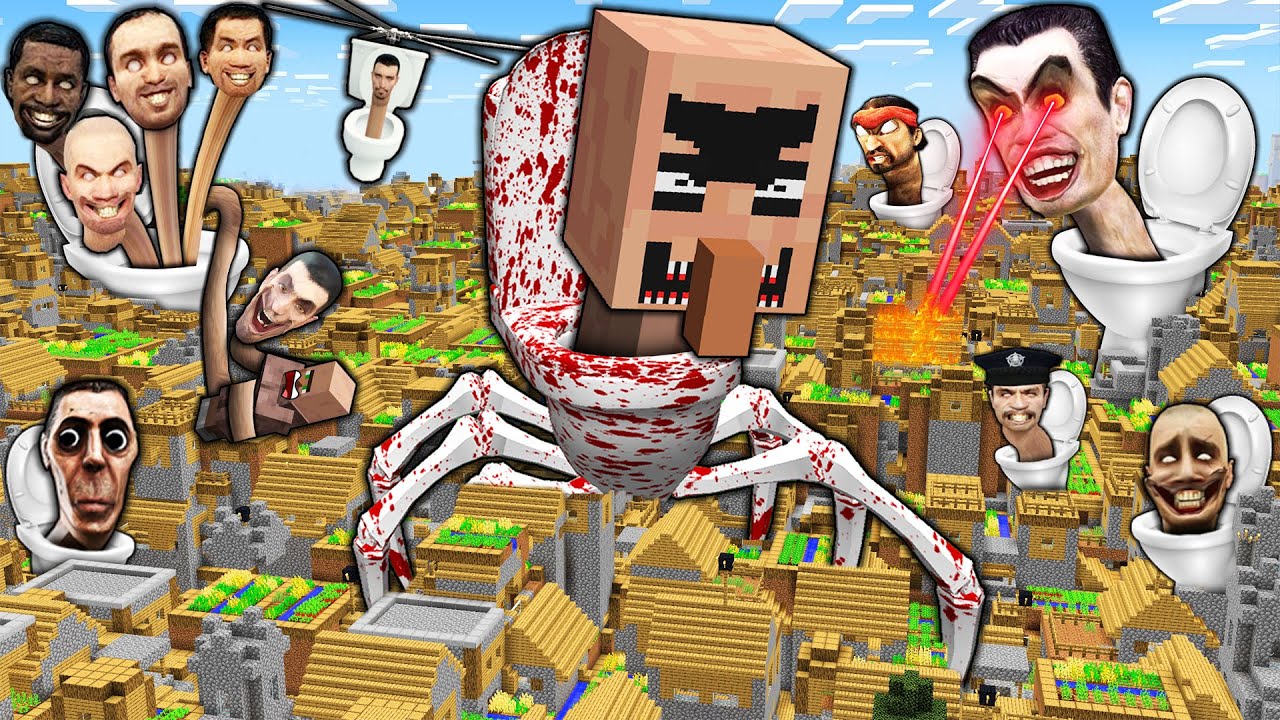 SCARY VILLAGER SKIBIDI TOILET in MINECRAFT animation! SPEAKER & CAMERA ...