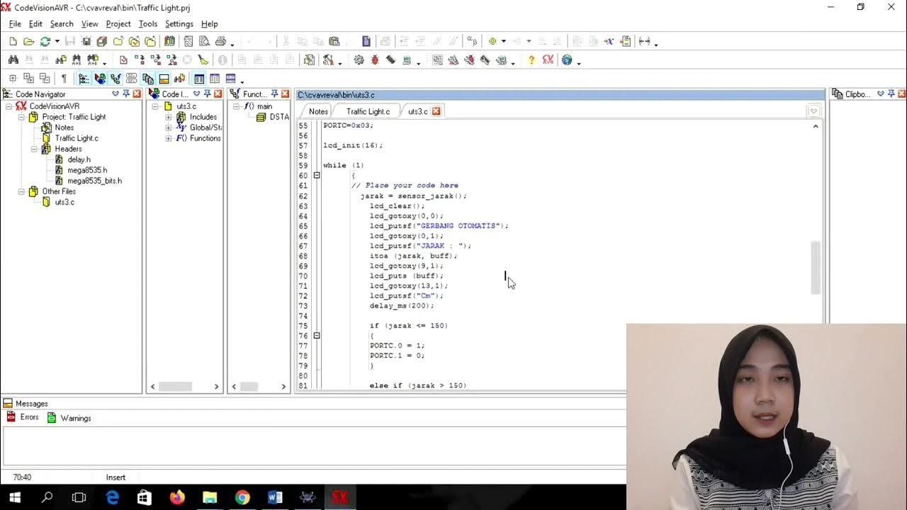 Simulasi Gerbang Otomatis Menggunakan Sensor Ultrasonik dan Atmega 16 || Proteus dan CodeVision ...