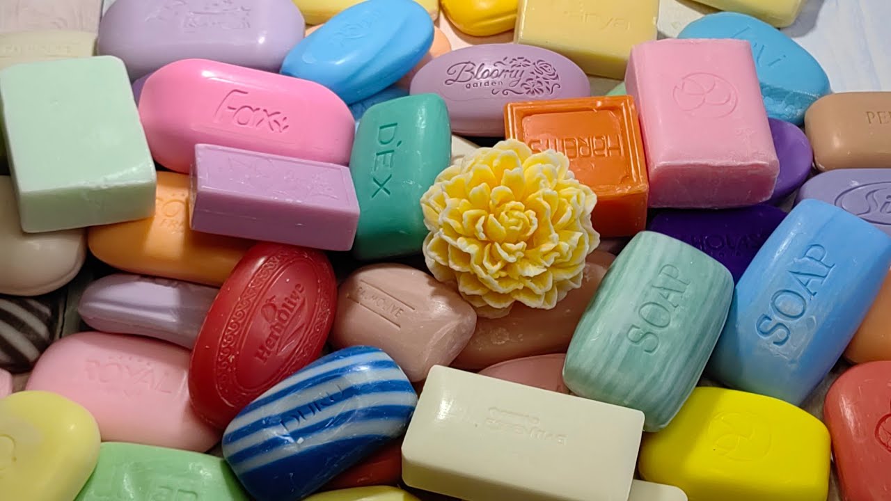 ASMR - Unpacking of Colored Soap // nice video - YouTube