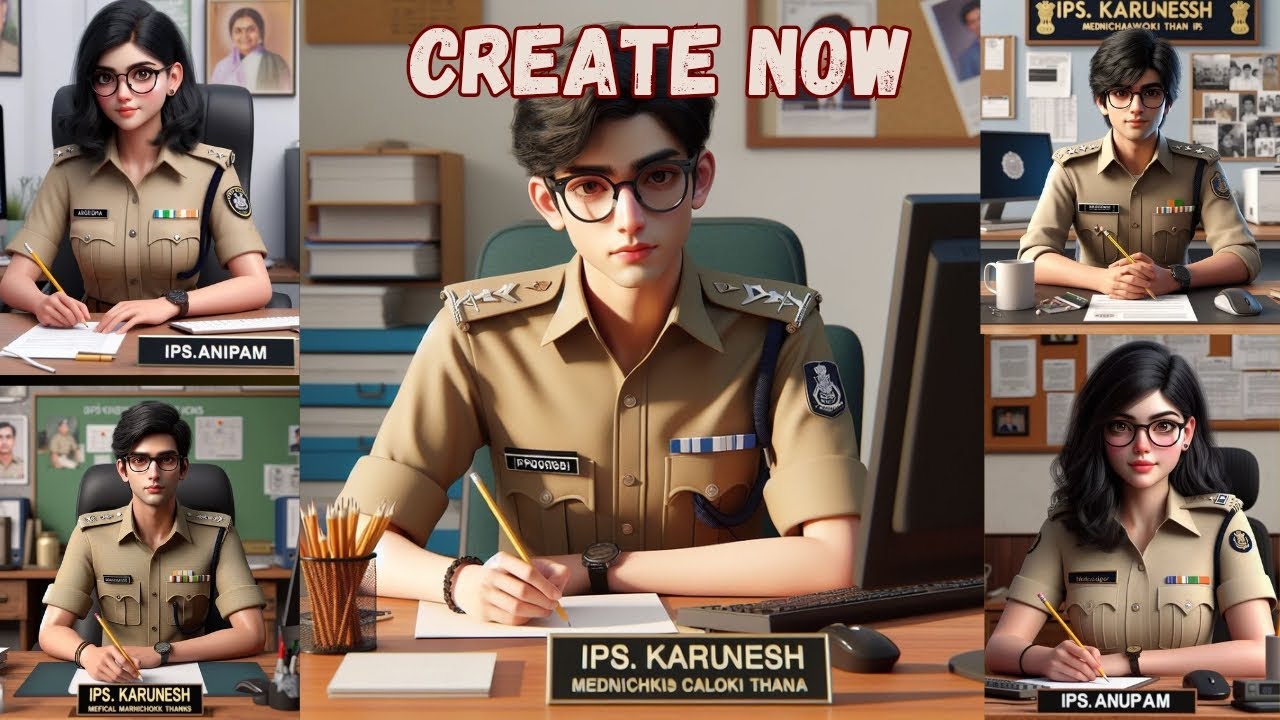 Create 3D Ai IPS Officer Name images Creator | Bing Image Creator ...