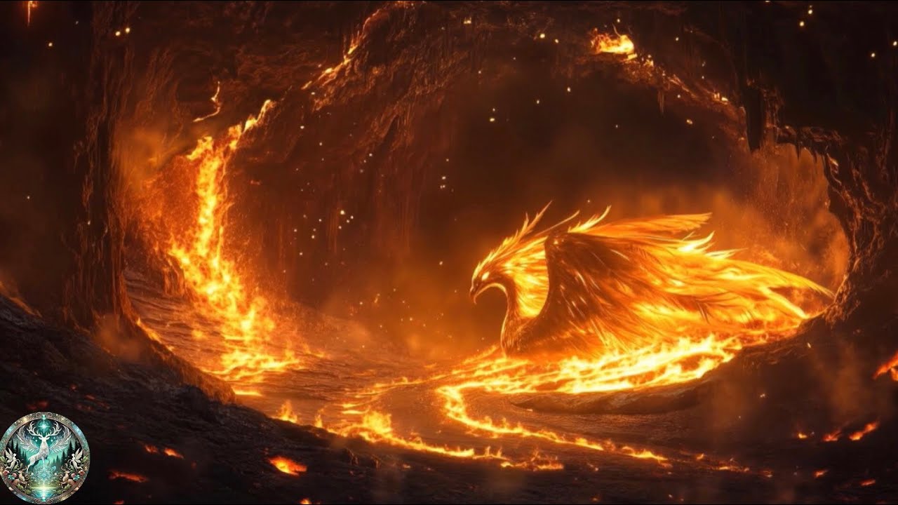 Crackling Fire & Howling Wind in the Heart of a Fiery Abyss 🔥🌬️ ...