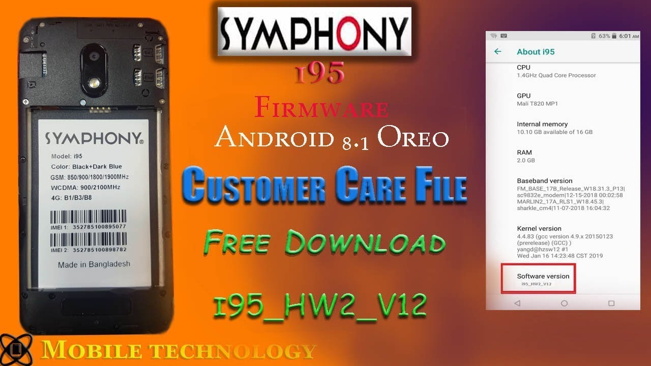 Symphony i95 HW2 V12 spd Customer Care File BY free PASSWORD - YouTube