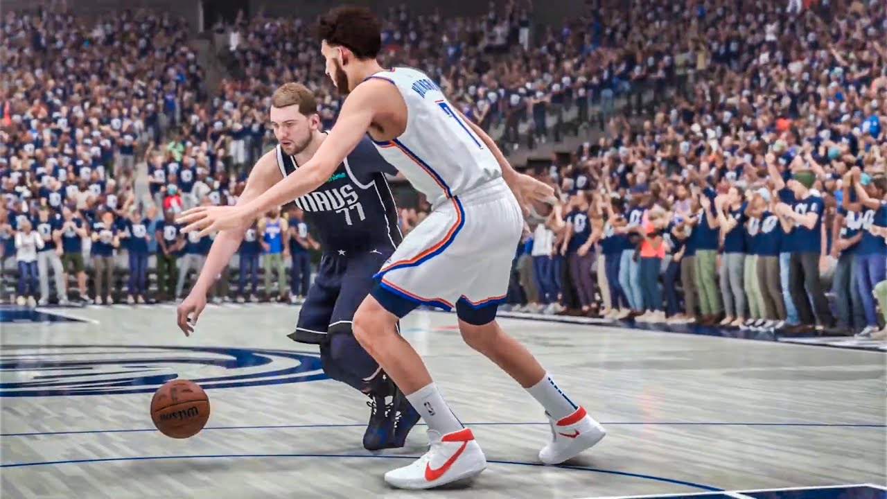 Dallas Mavericks vs OKC Thunder Game 3 Round 2 Playoffs NBA 2K24 ...