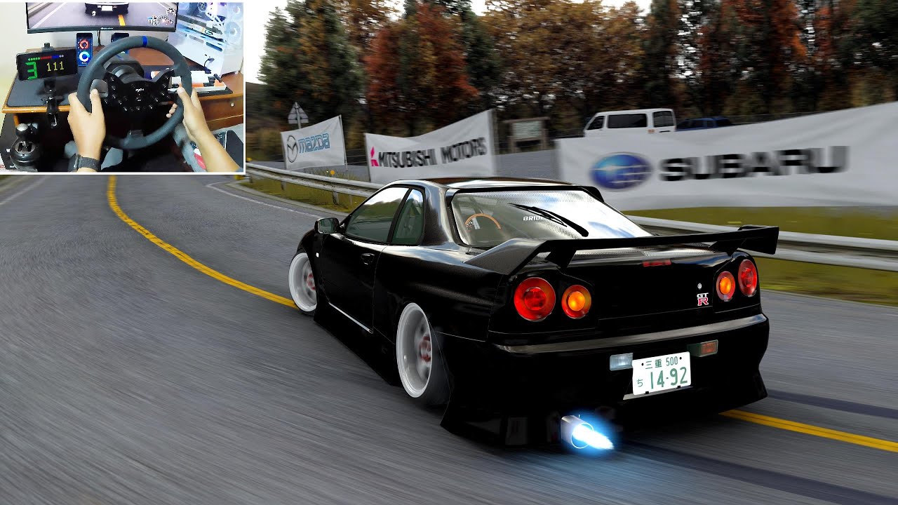Skyline R34 Drifting Akagi Touge - Assetto Corsa | Pxn v99 Gameplay ...