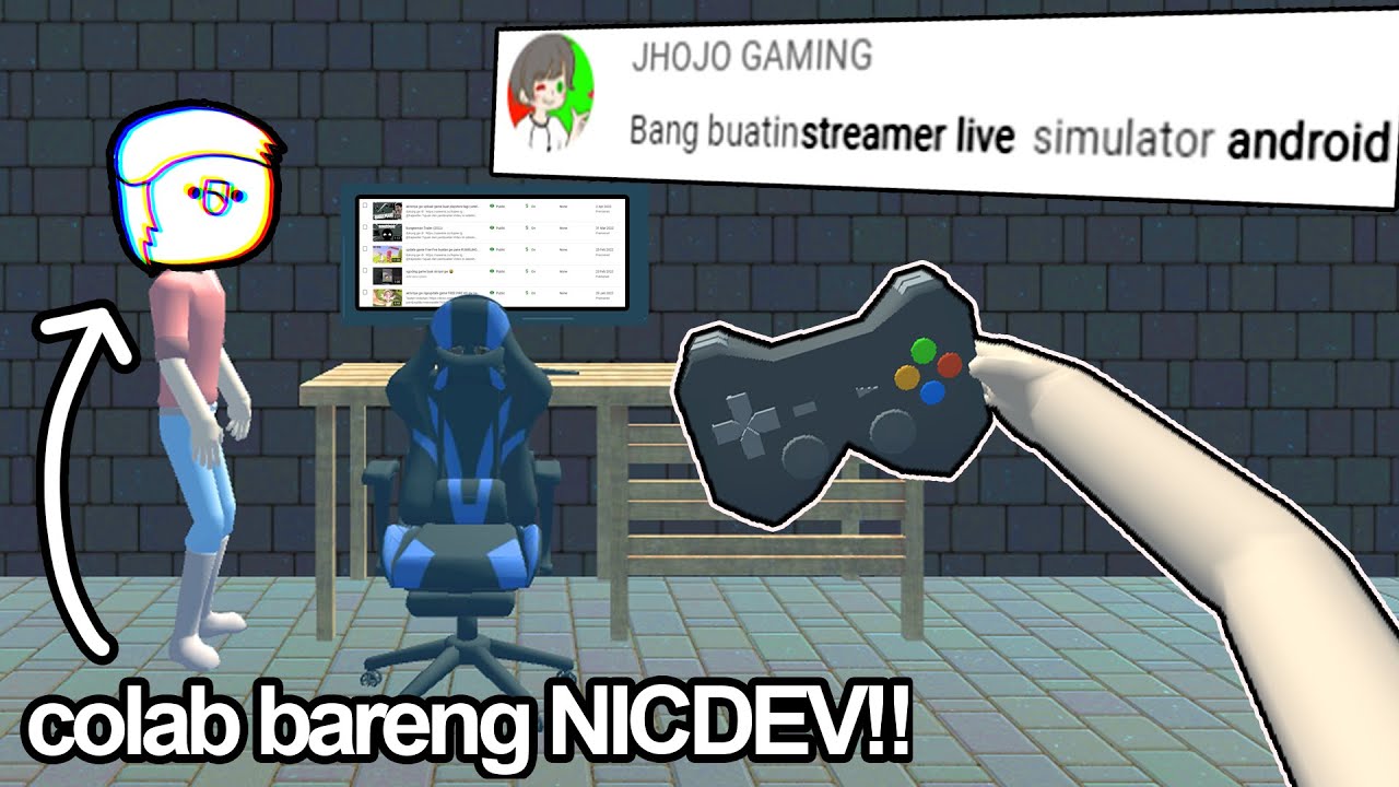gw ngebikin Streamer Simulator ANDROID bareng developer @NicDev - YouTube