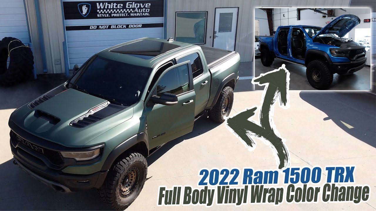 2022 Ram 1500 TRX Full Body Vinyl Wrap Color Change YouTube