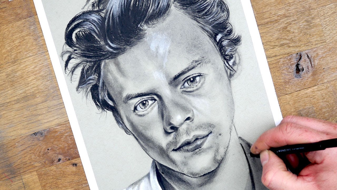 Drawing Harry Styles - Time-Lapse | Timeless Art - YouTube