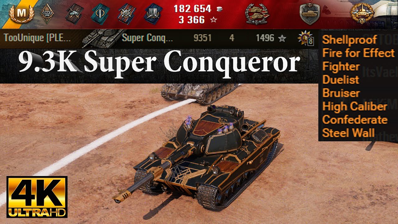 Super Conqueror video in Ultra HD 4K🔝 9351 dmg, 3130 block, 4 kills 🔝 ...