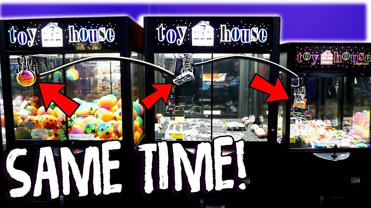 THREE CLAW MACHINE WINS AT THE SAME TIME?! - YouTube