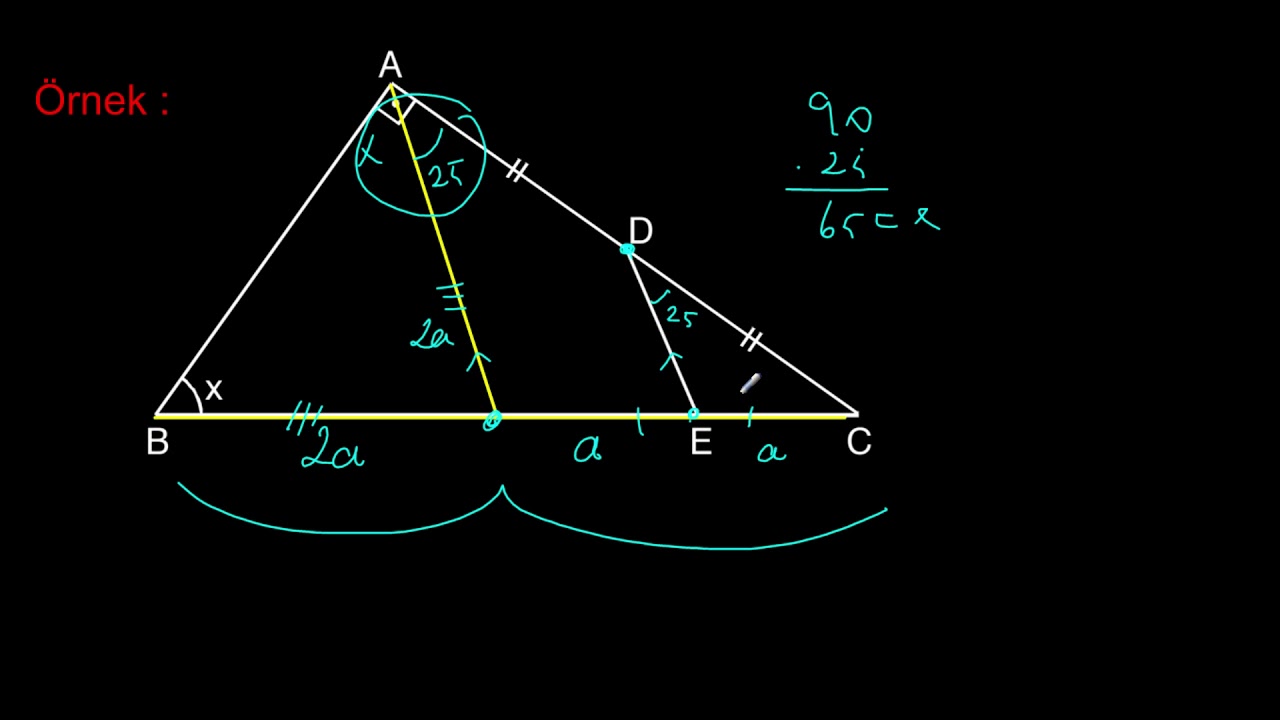 ÜÇGENLER | ÜÇGENDE AÇILAR - 7 | ORTA TABAN | GEOMETRİ | METİN HOCAM ...
