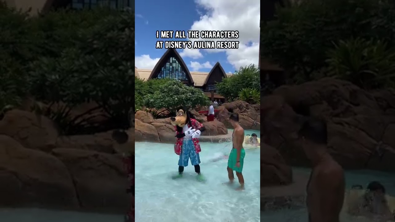 PLAYING IN THE POOL WITH GOOFY AT DISNEY’S AULANI RESORT IN HAWAII ...