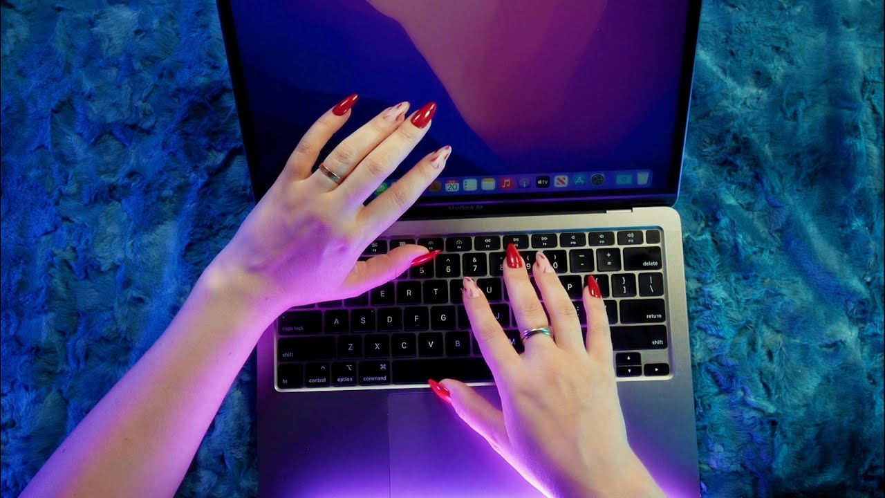 🎧ASMR Tapping and Scratching on MacBook / Screen Tapping / NO TALKING ...