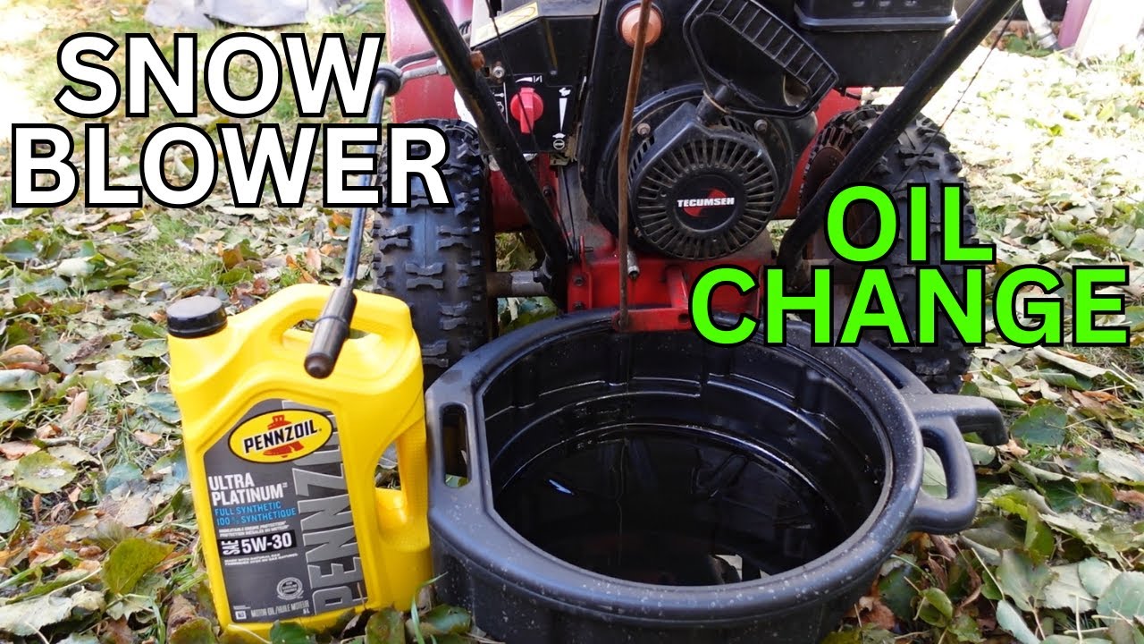 Snowblower Oil Change - Fast - YouTube