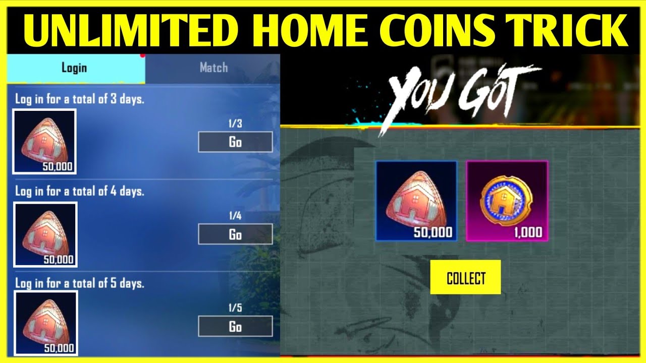3 TRICK TO GET UNLIMITED HOME COINS IN PUBG MOBILE😍 | HOW TO USE SKY ...