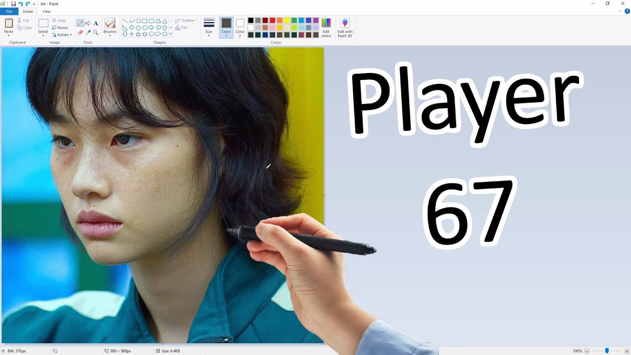 Tribute to Player 67 - MS Paint Artwork - Squid Game - YouTube