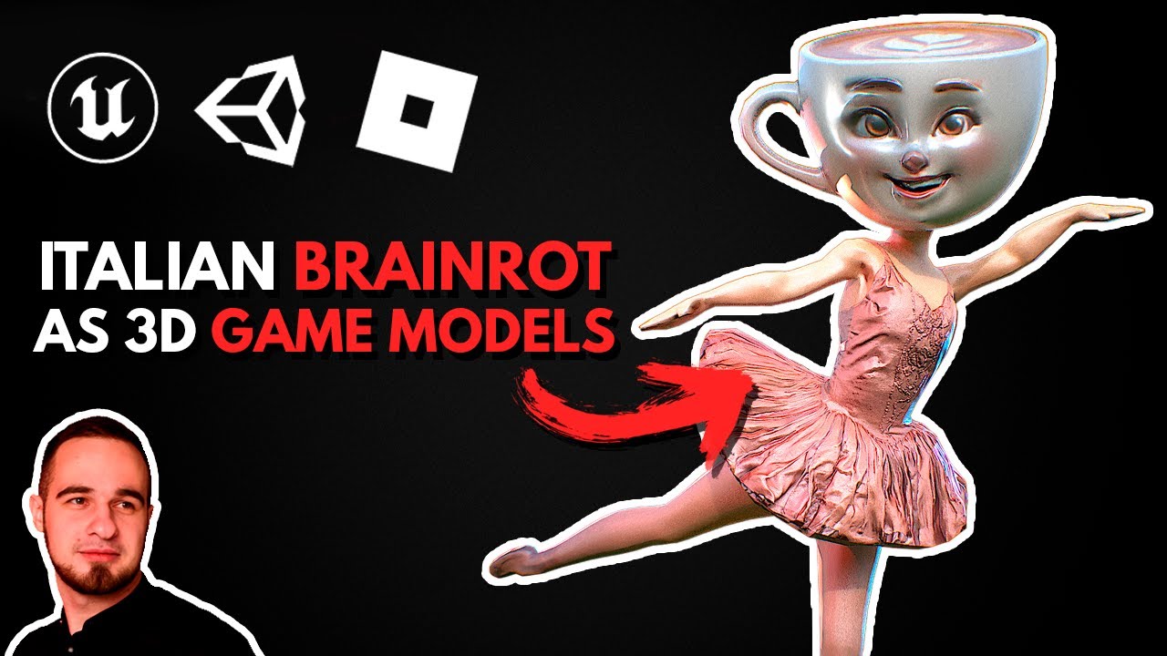 ITALIAN BRAINROT as 3D MODELS FOR GAMES (Unreal Engine, Unity, Roblox ...