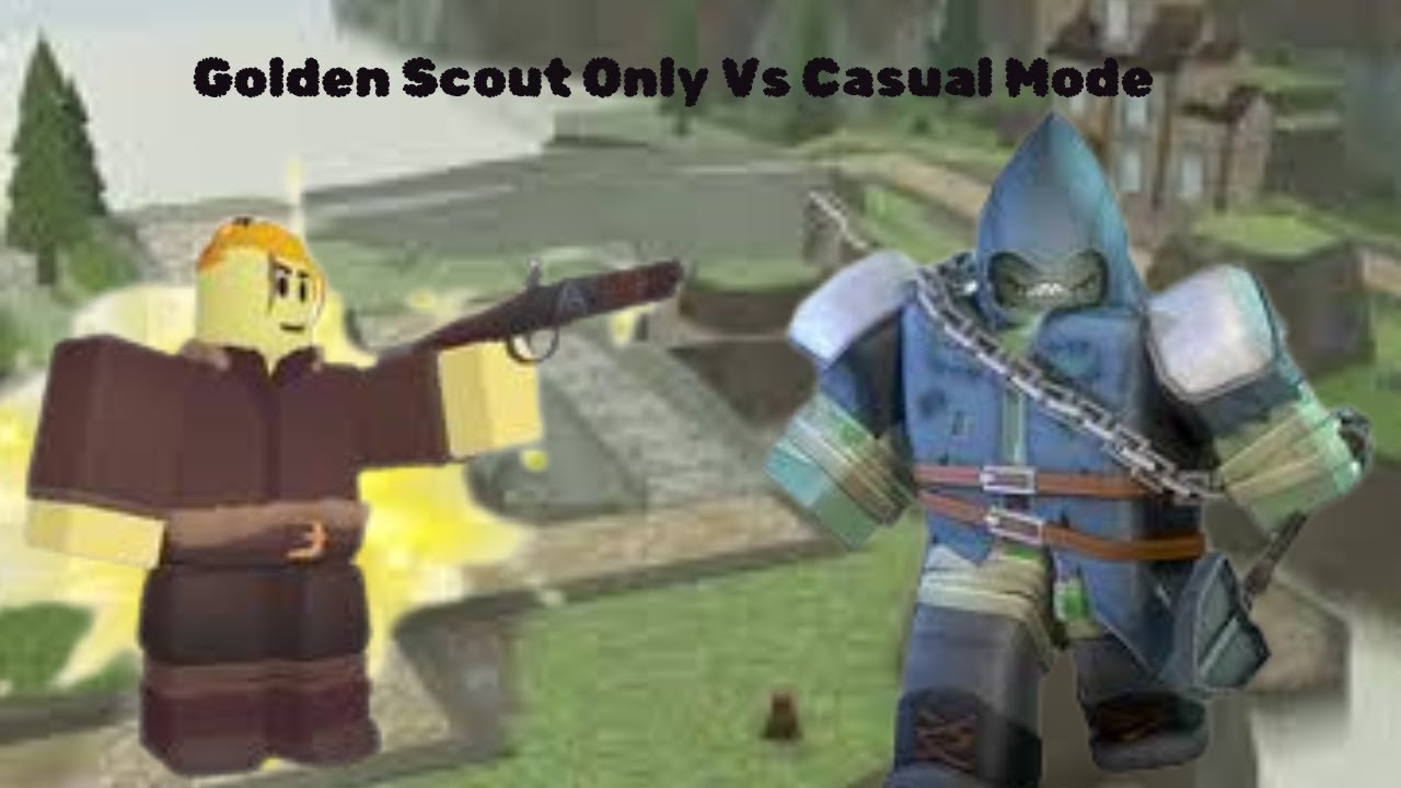 Golden Scout vs Casual mode! #tds #roblox #fyp #fypシ゚viral # ...