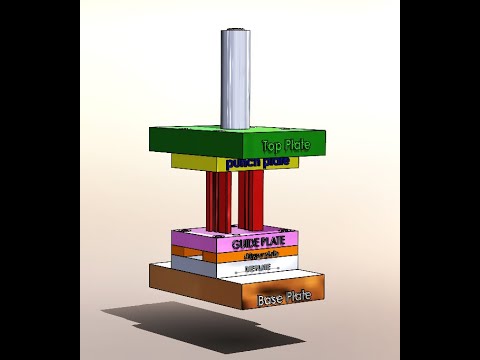 Industrial Project- sheet metal Die design full Video Part 3 - Solidwork Tutorials - YouTube